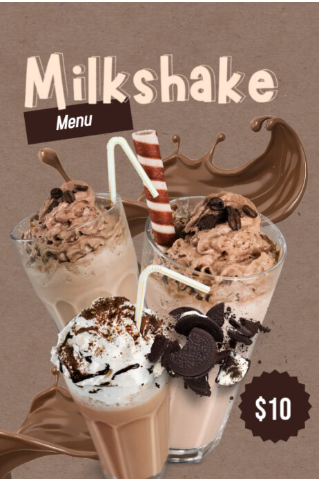 Plantilla de National chocolate milkshake day | PosterMyWall