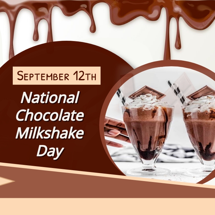 national chocolate milkshake day Template | PosterMyWall