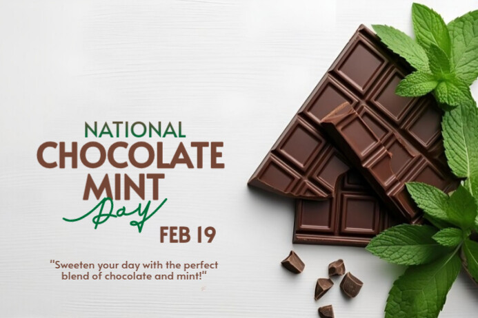Copy of National Chocolate Mint Day Poster | PosterMyWall
