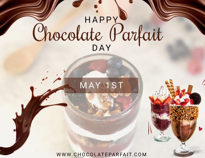 National chocolate parfait day flyer Template | PosterMyWall