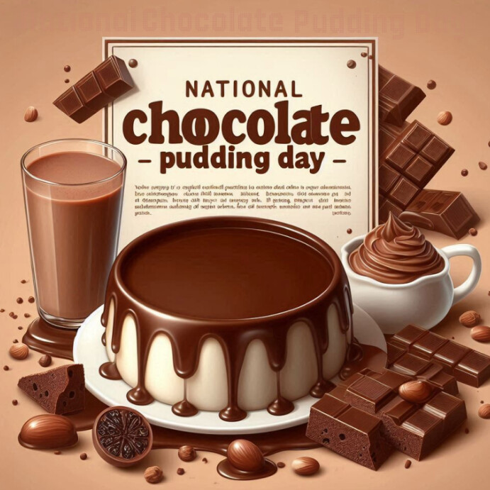 Copy of National Chocolate Pudding Day | PosterMyWall