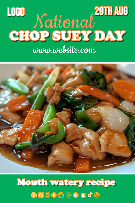 Copy of National Chop Suey Day | PosterMyWall