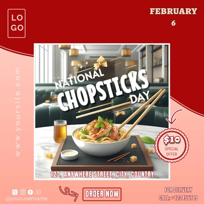 National Chopsticks Day Template | PosterMyWall