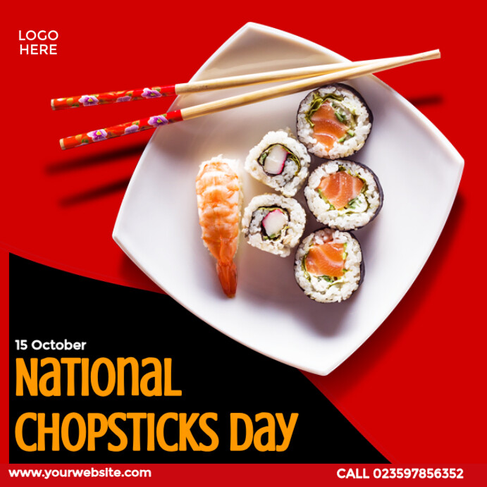 National Chopsticks Day Template | PosterMyWall