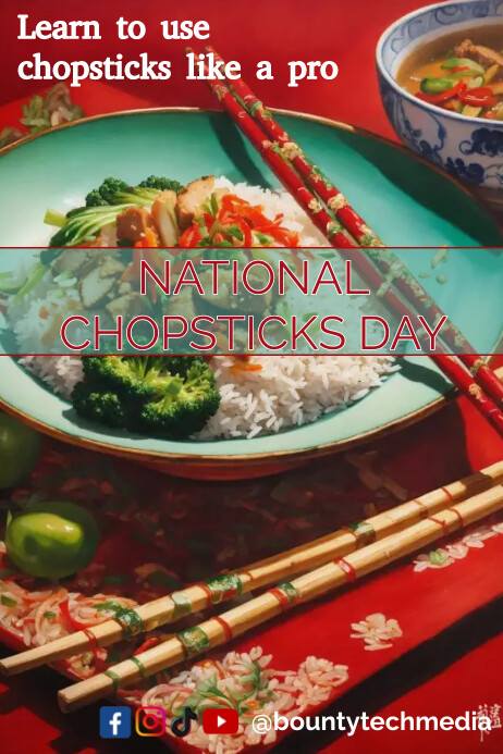national chopsticks day poster template | PosterMyWall