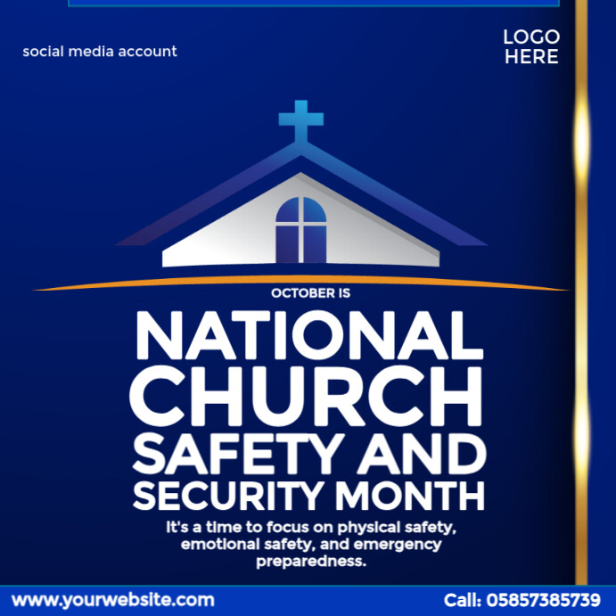 Copy of National Church Safety and Security Month | PosterMyWall