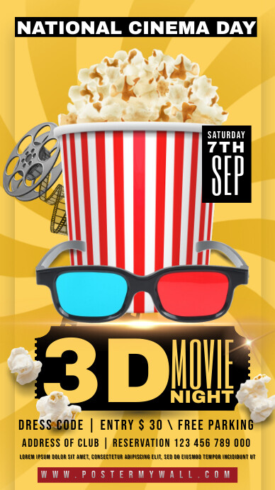 National Cinema Day Template | PosterMyWall