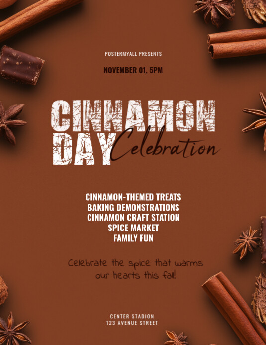 Copy of National Cinnamon Day Flyer (us Letter) | PosterMyWall