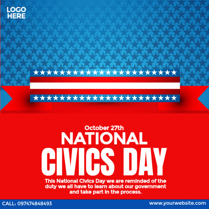 Copy of National Civics Day | PosterMyWall