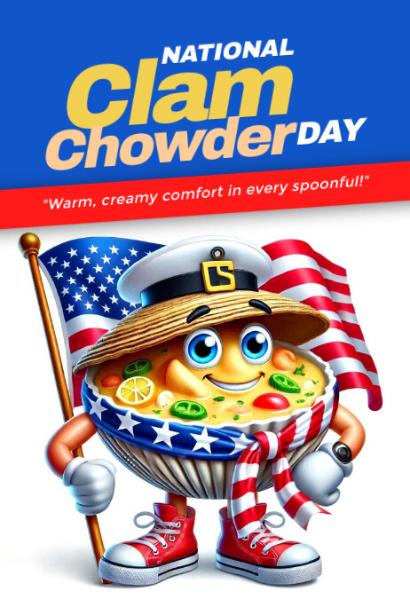 National clam chowder day Template | PosterMyWall