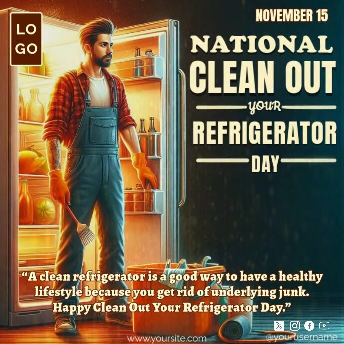 Copy of National Clean Out Your Refrigerator Day | PosterMyWall