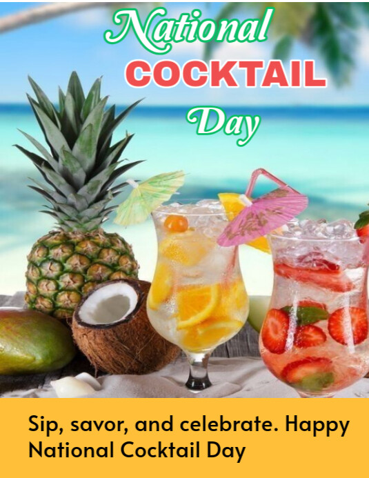 Plantilla de National Cocktail Day Celebration Flyer Flyer (us Letter ...