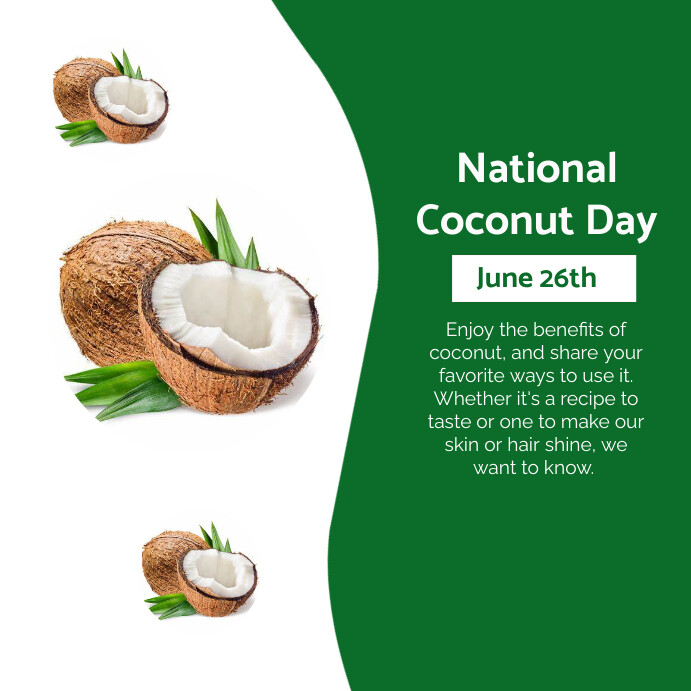 Copy of national coconut day | PosterMyWall