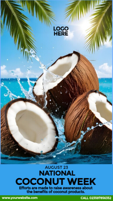 National Coconut Week Template | PosterMyWall