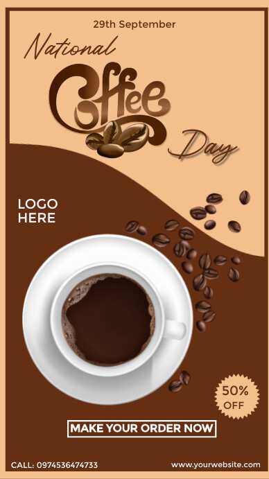 National Coffee Day Design Template | PosterMyWall