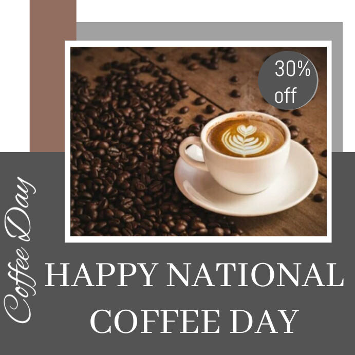 Plantilla de National coffee day design | PosterMyWall