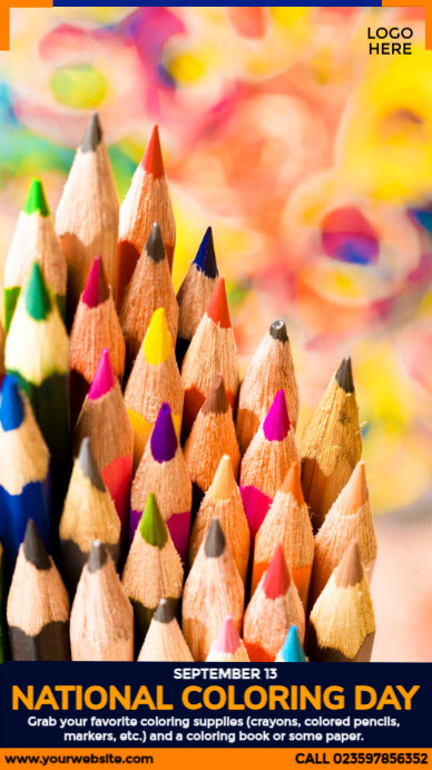 Copy of National Coloring Day | PosterMyWall