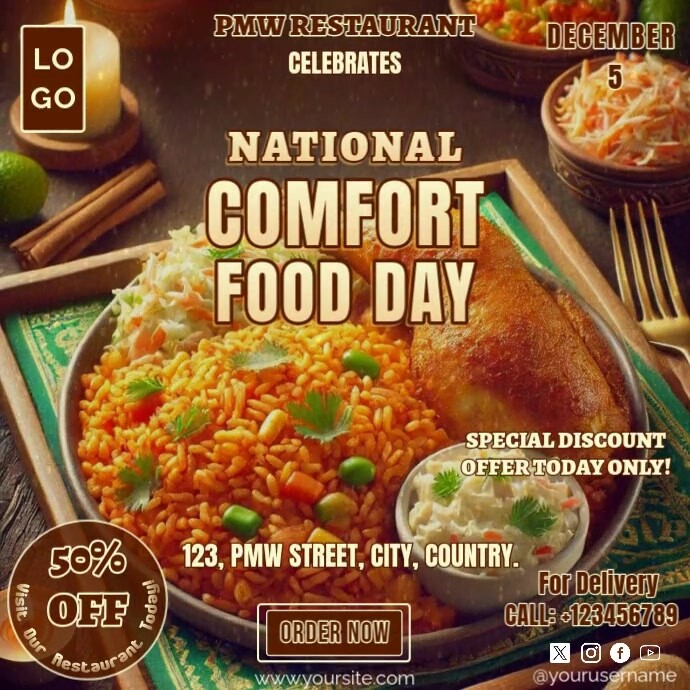 National Comfort Food Day Template Postermywall