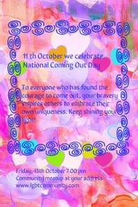 NATIONAL COMING OUT DAY POSTER Template | PosterMyWall