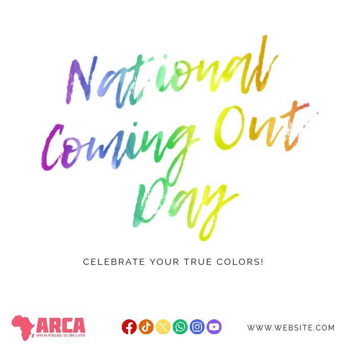 National Coming Out day reveal animation post Template | PosterMyWall