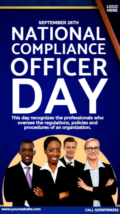 Copy of National Compliance Officer Day Ad | PosterMyWall