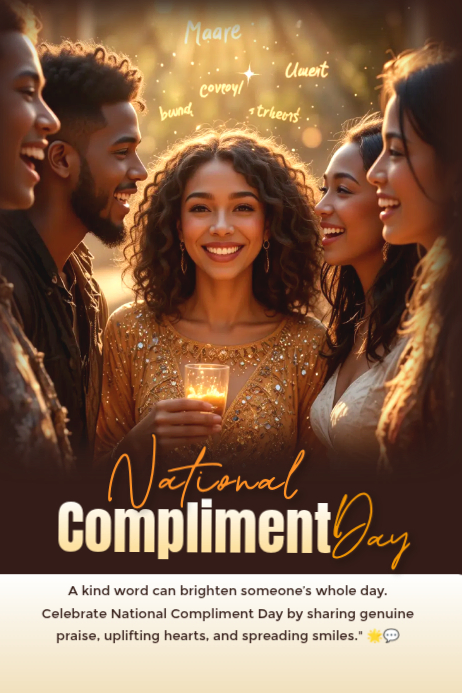 National compliment day Template | PosterMyWall