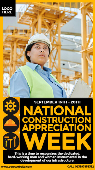 National Construction Appreciation Week Template | PosterMyWall
