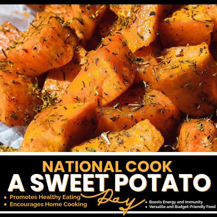 Plantilla de National Cook a Sweet Potato Day Instagram Post | PosterMyWall