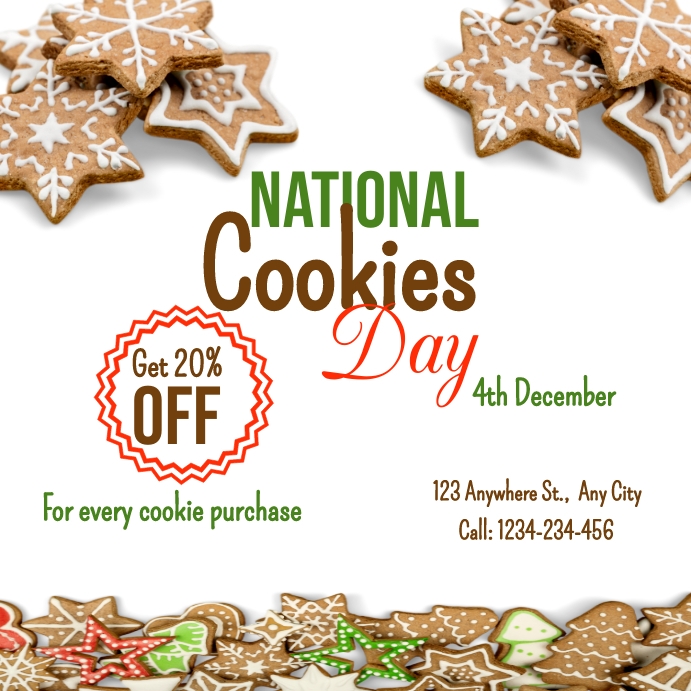 national cookies day instagram post Template | PosterMyWall