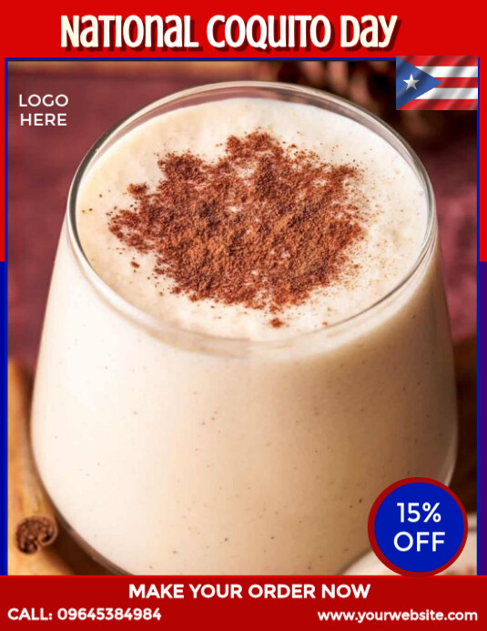 National Coquito Day Flyer Template | PosterMyWall