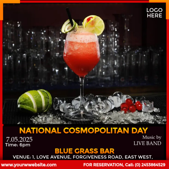 Copy of National Cosmopolitan Day | PosterMyWall