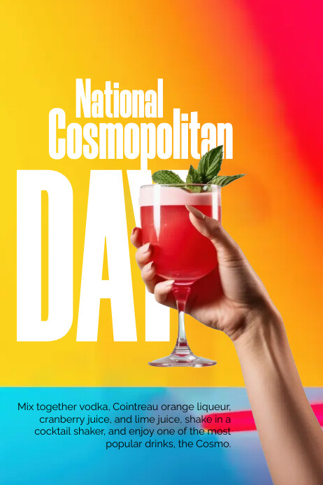 National Cosmopolitan Day Poster Template | PosterMyWall