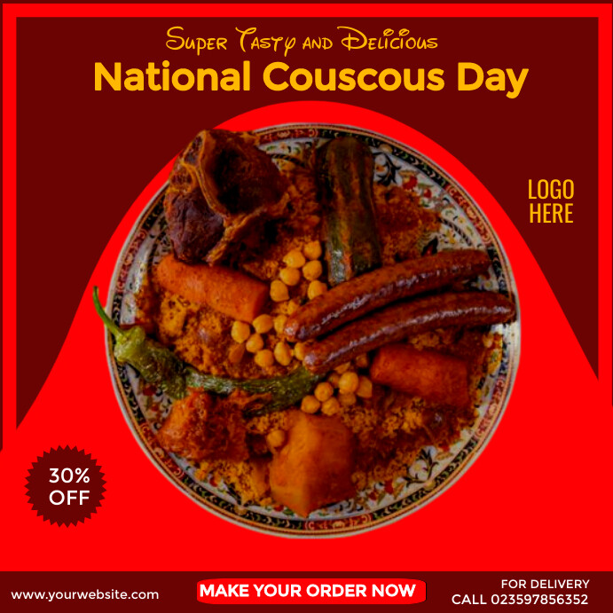 National Couscous Day Template | PosterMyWall