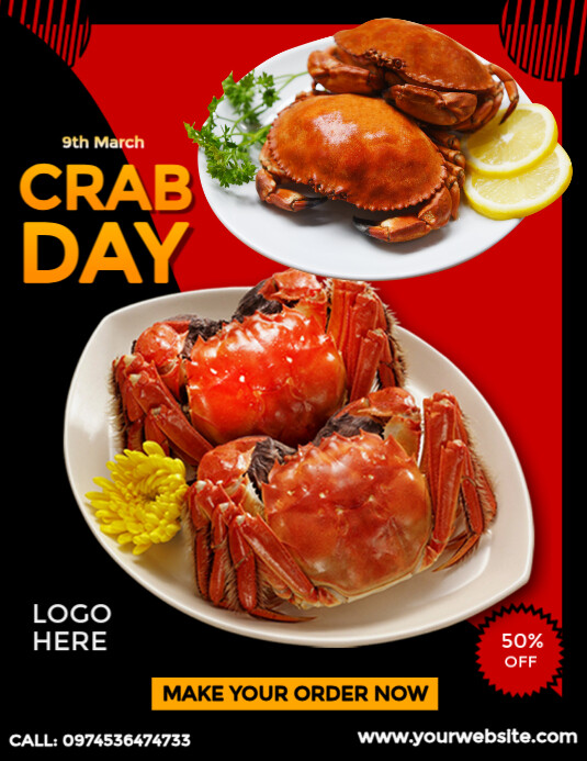 National Crab Day Flyer Template | PosterMyWall