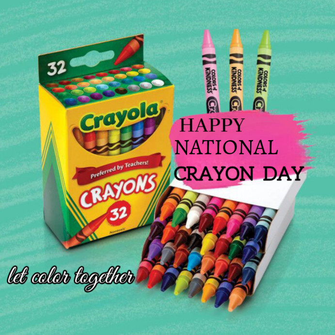 Copy of National Crayon Day Instagram Post | PosterMyWall