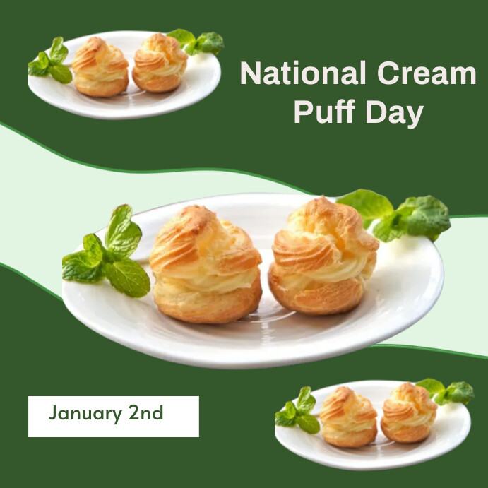 Modèle national cream puff day | PosterMyWall