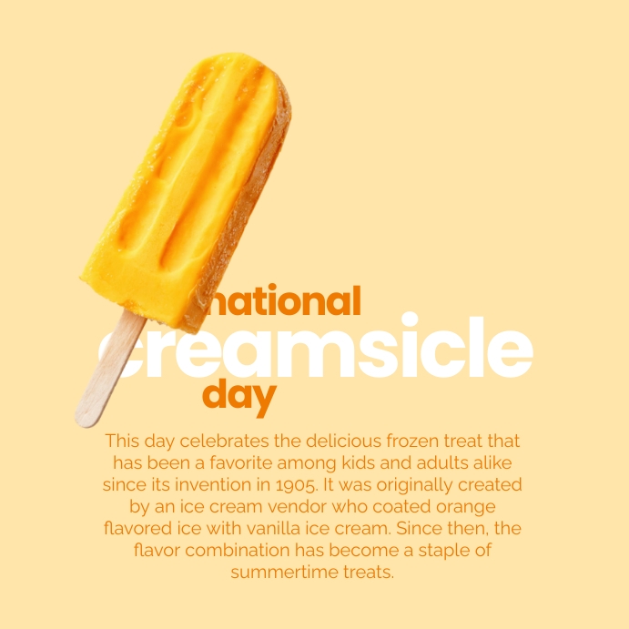 National Creamsicle Day