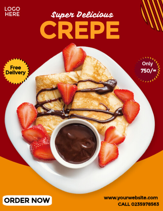 National Crepe Day Flyer Template | PosterMyWall