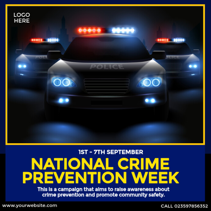 National Crime Prevention Week Template | PosterMyWall