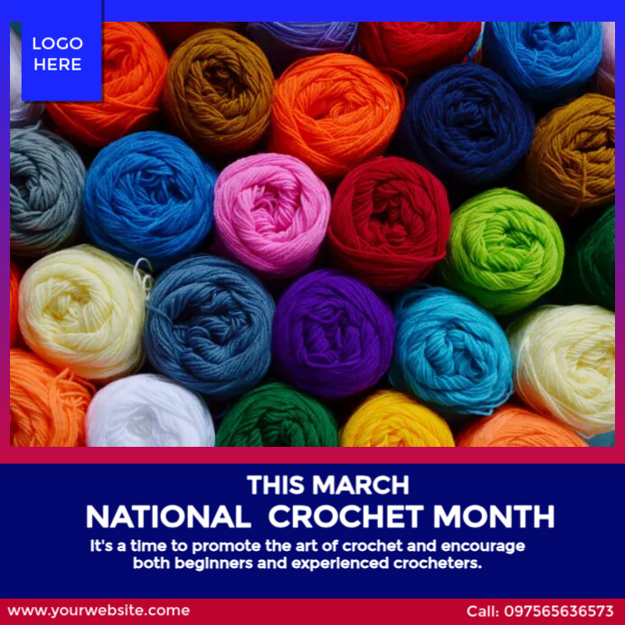 National Crochet Month Template | PosterMyWall