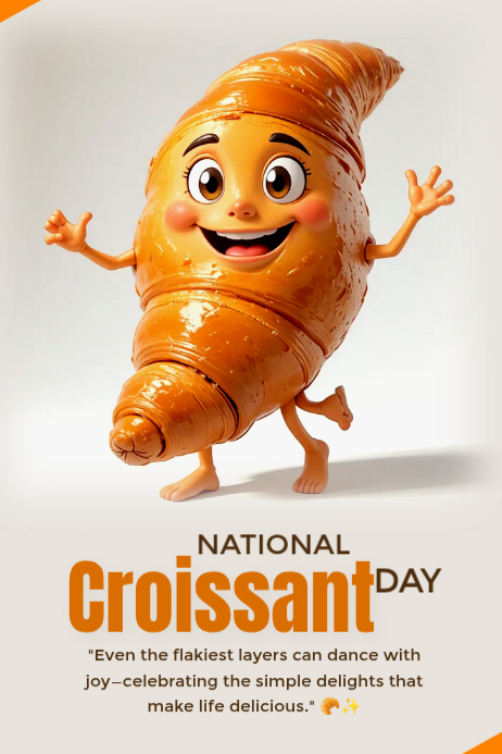 National croissant day, croissant day, croissant, croissant flyer ...