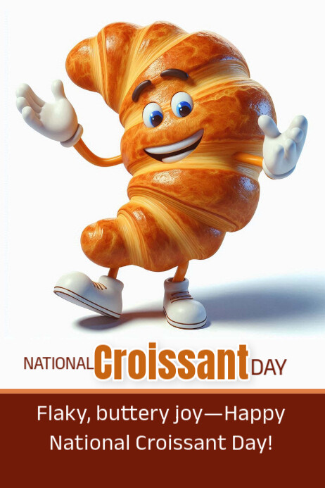National croissant day Template | PosterMyWall