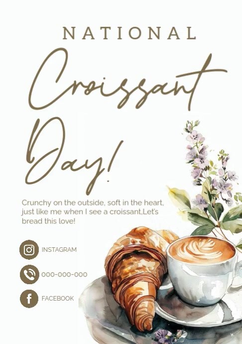 Plantilla de National Croissant Day | PosterMyWall