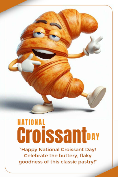 National croissant day Template | PosterMyWall