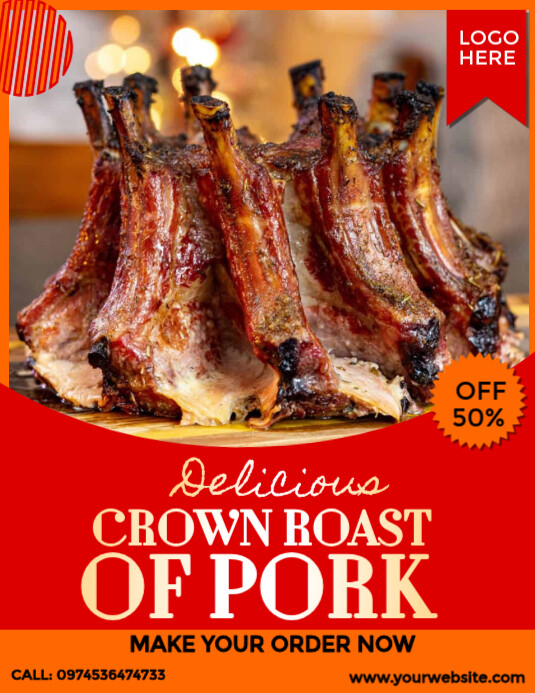 Copy of National Crown Roast of Pork Day Flyer | PosterMyWall