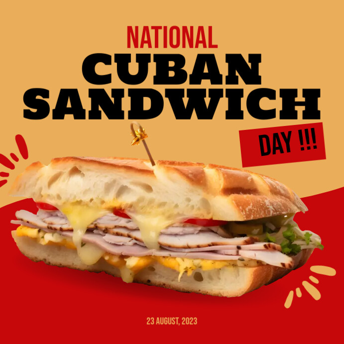 national cuban sandwich day template | PosterMyWall