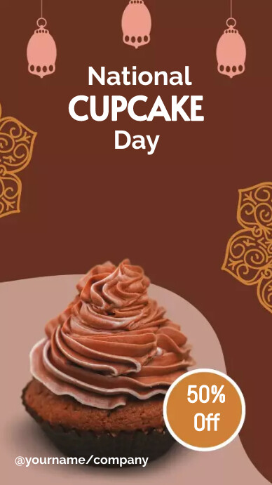 National Cupcake Day Digital Display Template | PosterMyWall