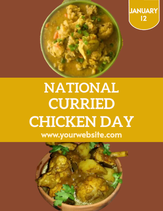 National Curried Chicken Day Flyer Template | PosterMyWall