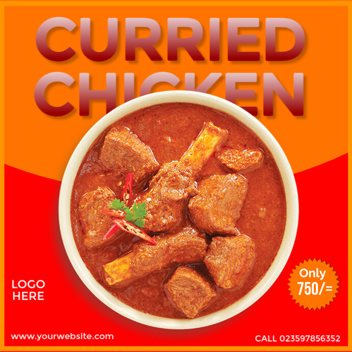 National Curried Chicken Day Template | PosterMyWall