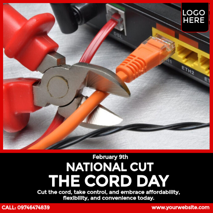 Plantilla de National Cut the Cord Day | PosterMyWall